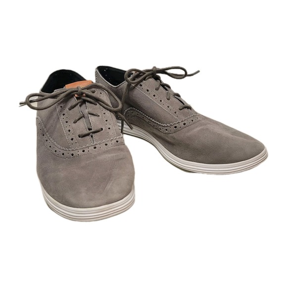 Cole Haan | Shoes | Cole Haan Gray Grand Zero Suede Oxford Sneakers ...